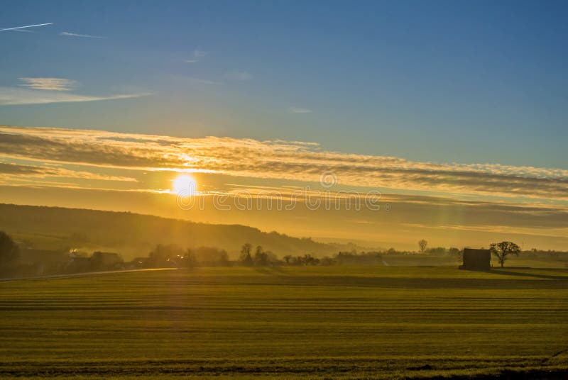 Country Sunset Panoramic Sky Editorial Image - Image of view, panoramic ...
