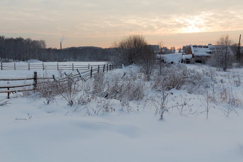 Country winter snow sunset stock photo. Image of season - 74037372