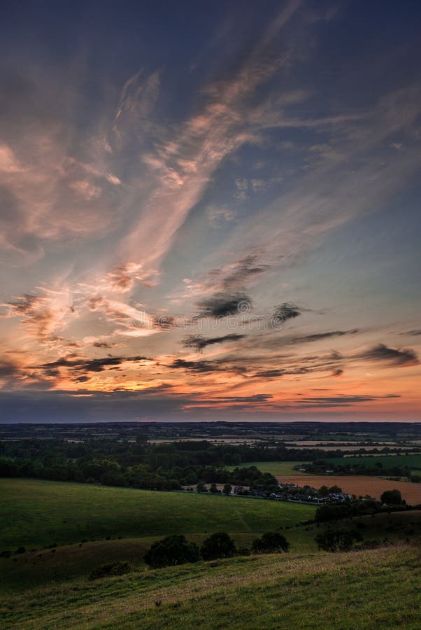 Sunset Countryside Landscape Stock Image - Image of sunset, park: 54503333
