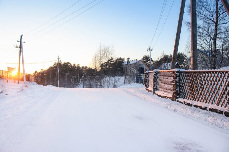 Sunset in the countryside. stock image. Image of white - 84584715