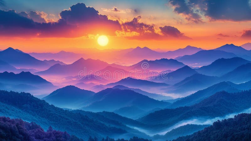 The Sunset Creates a Stunning Display of Vibrant Colors Across the ...