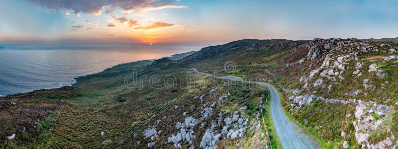 Sunset at Crohy Head in County Donegal - Ireland Stock Photo - Image of ...