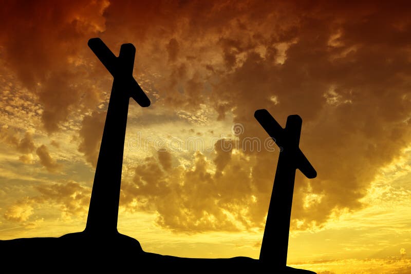 Sunset cross stock image. Image of crucifixion, graveyard - 34058379