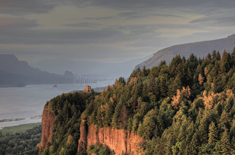 Sunset on Crown Point stock photo. Image of landscape - 14787790