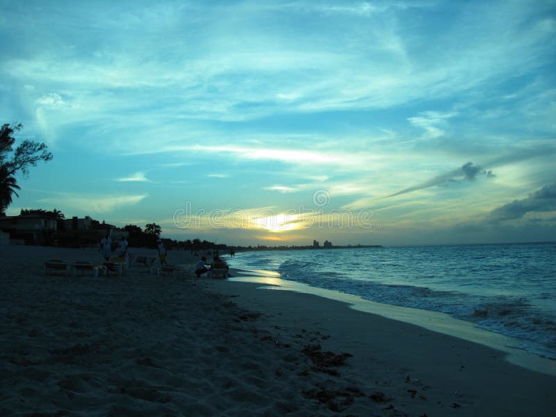 Sunset on Cuba beach stock image. Image of cuba, beach - 109102043