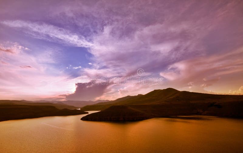 Sunset dam stock photo. Image of beautiful, vista, wilderness - 15238260
