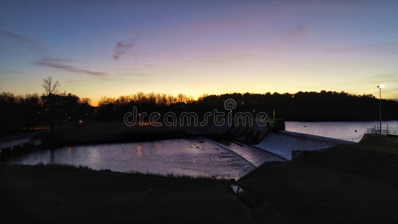 Sunset Dam stock image. Image of phantom, newjersey - 173140127