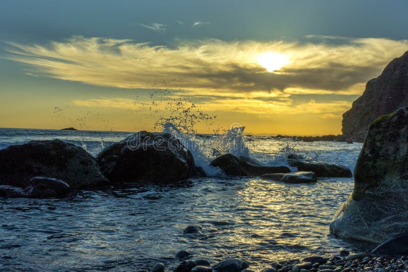 Sunset ,Dana Point, California Stock Photo - Image of scenery, rocks ...