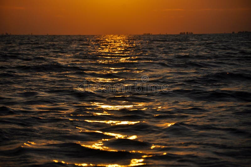 Sunset in the Danube Delta stock photo. Image of cloud - 31959358