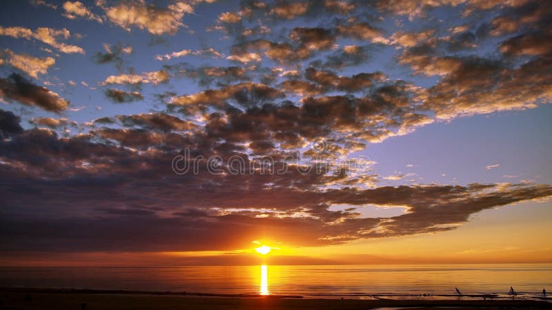 Sunset Dark Clouds Magic Blue Sky Stock Photo - Image of deep ...
