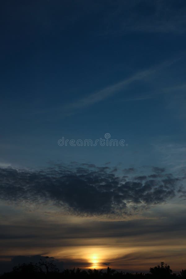 Sunset with dark clouds stock image. Image of nature - 366460517