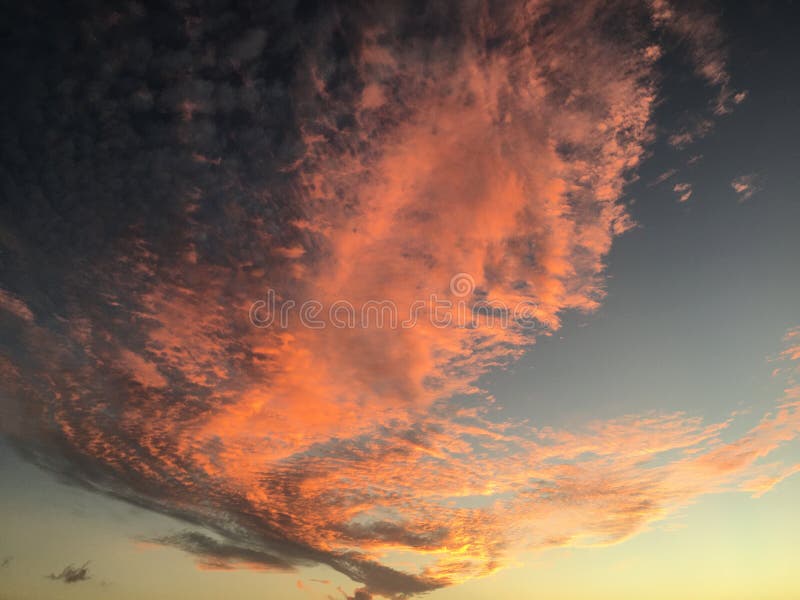 Sunset in December in Honolulu on Oahu Island, Hawaii. Stock Photo ...