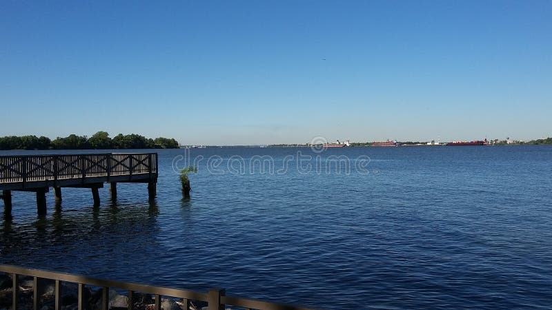 Sunset on the Delaware River Stock Image - Image of river, delaware ...
