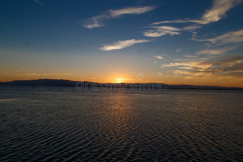 Sunset in the delta stock image. Image of copy, lebre - 121180463