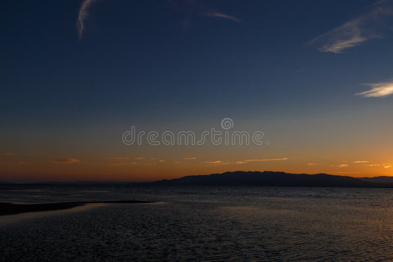 Sunset in the delta stock image. Image of beautiful - 121180947