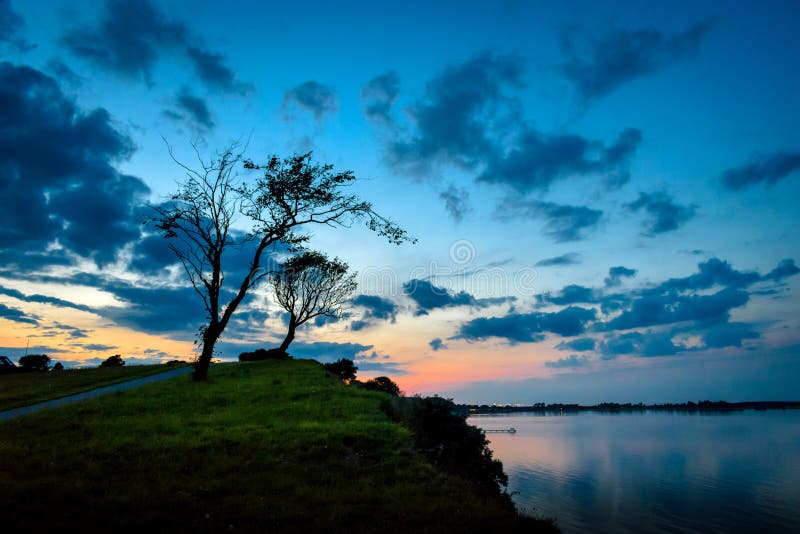 Sunset in Denmark stock photo. Image of jylland, nature - 170704214