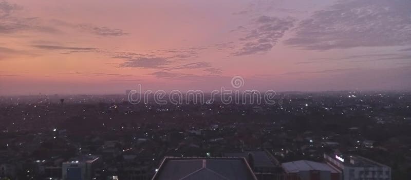 Sunset Depok City stock image. Image of beautiful, beach - 264784421