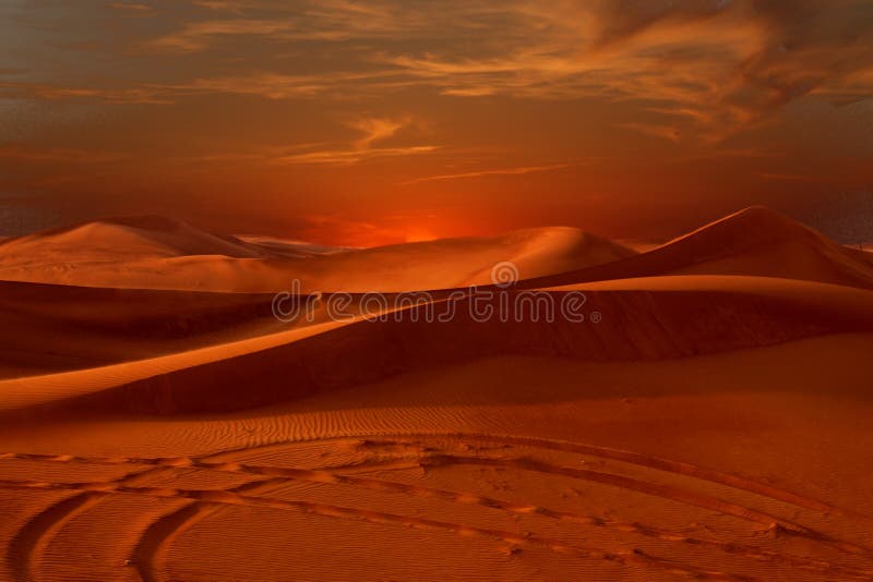 Sunset desert stock image. Image of color, pattern, scene - 23448453