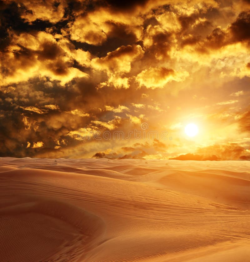 Sunset in desert stock image. Image of scenic, desert - 115051539
