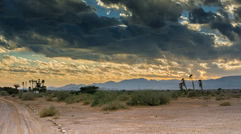 Sunset at the Desert , Eilat Israel Stock Photo - Image of resort ...
