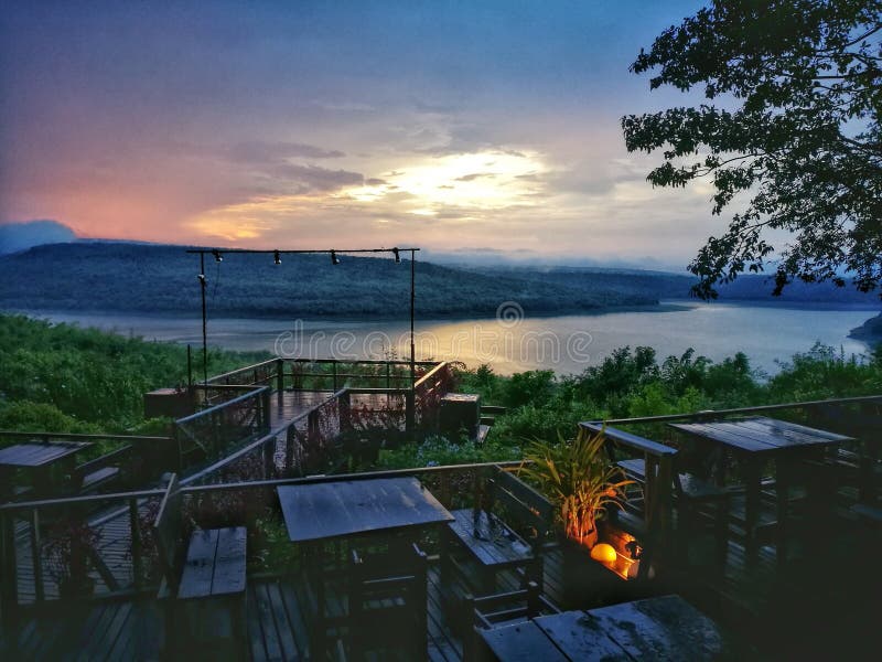 Sunset Dinner Near River Side Stock Photo - Image of side, dinner: 83205988