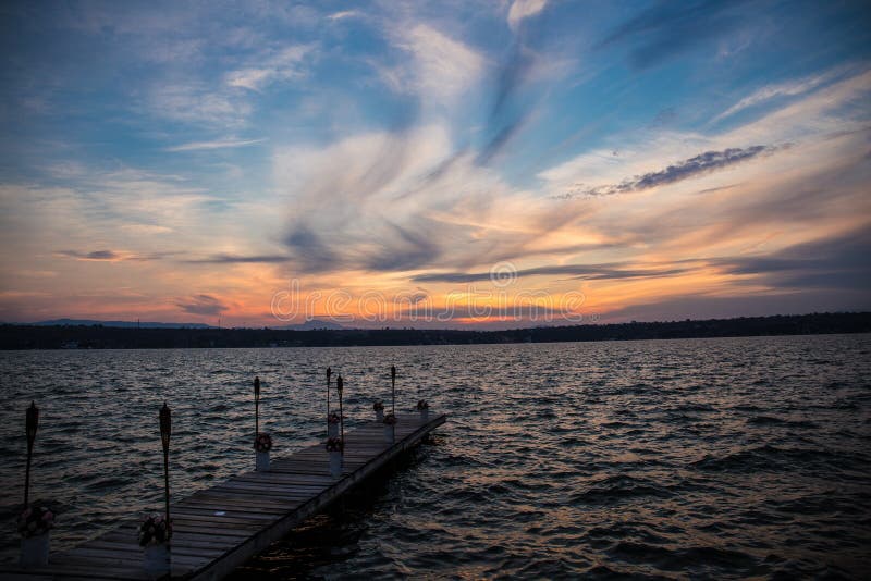 Sunset dock stock photo. Image of land, golden, dock - 73927510