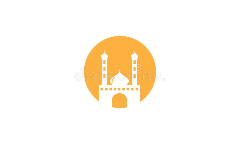 Sunset with Dome Mosque Tower Logo Vector Icon Illustration Design ...