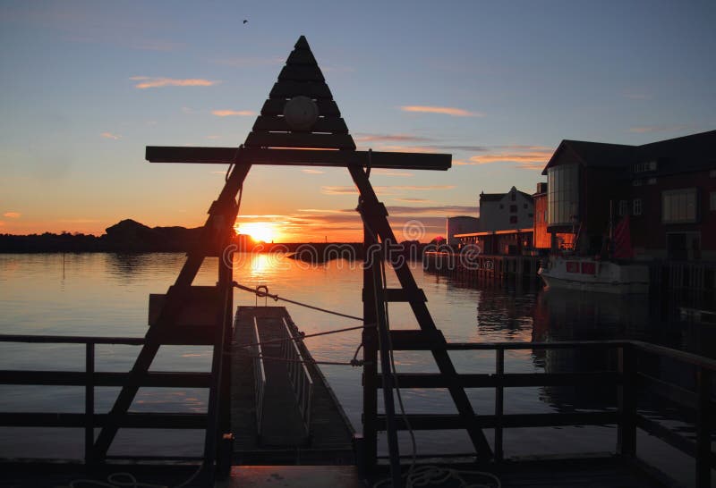 Fjord of Stamsund stock photo. Image of house, harbour - 13185510
