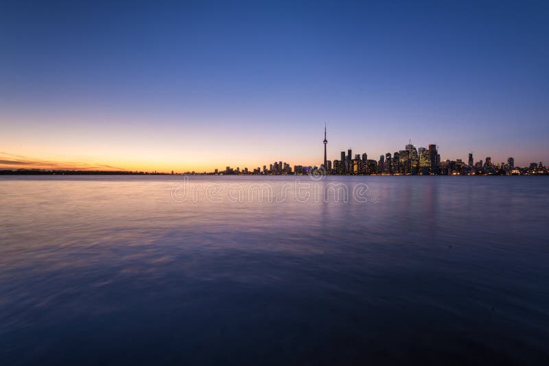 Sunset and Downtown Toronto Stock Image - Image of evening, later: 35366419