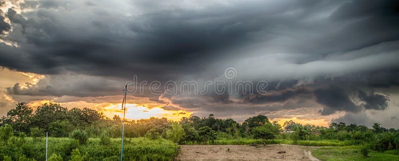Sunset and dramatic clouds stock photo. Image of indescribable - 209324166