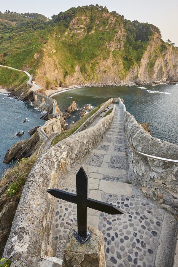 Sunset Dramatic Coastline in Spain. San Juan De Gaztelugatxe. Euskadi ...