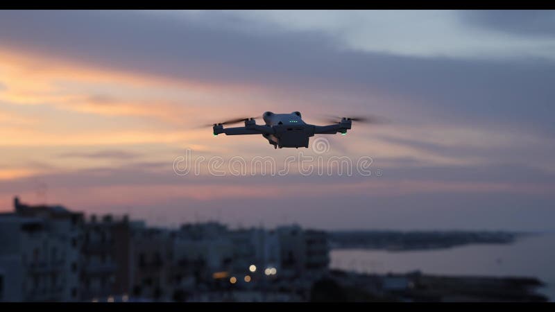 Sunset Drone (RPAS) Operations. Licenced Drone Operator Taking Sunset ...