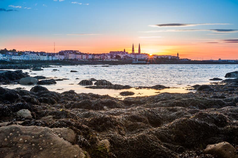 Sunset in Dublin, Ireland. stock photo. Image of ireland - 67848478