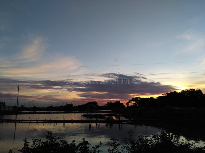 Sunset in early evening stock photo. Image of evening - 126818228