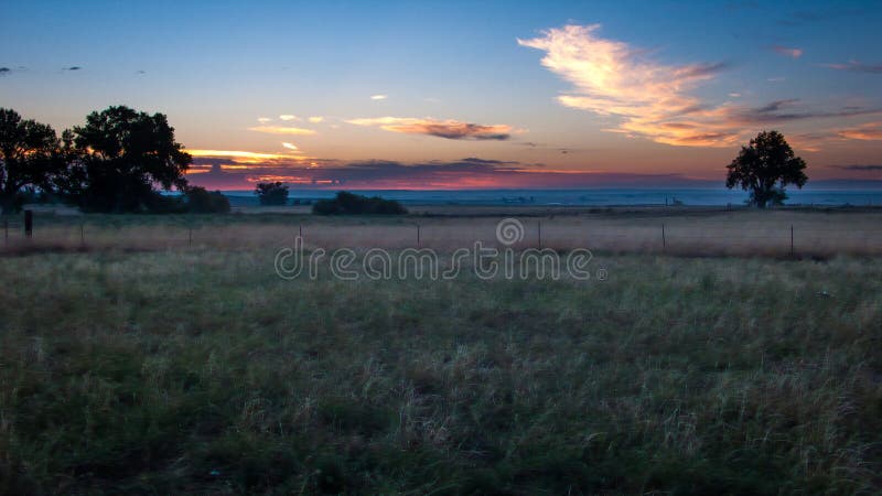 Sunset in Eastern Plains Colorado Stock Photo - Image of crops, evening ...