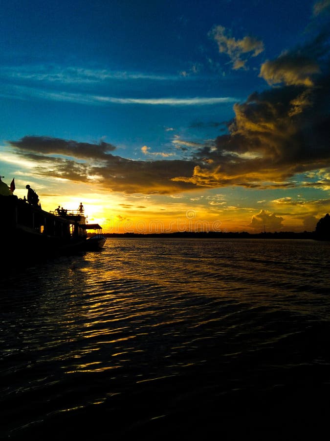 Sunset from the Edge of the Sea Stock Photo - Image of sunset, dawn ...