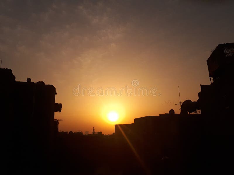 Sunset in egypt stock photo. Image of kairoegypt, sunsets - 113768994