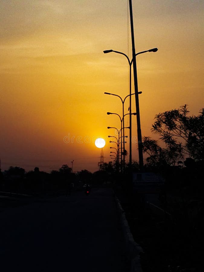 Beautiful Highway stock image. Image of beautiful, sunset - 115929039