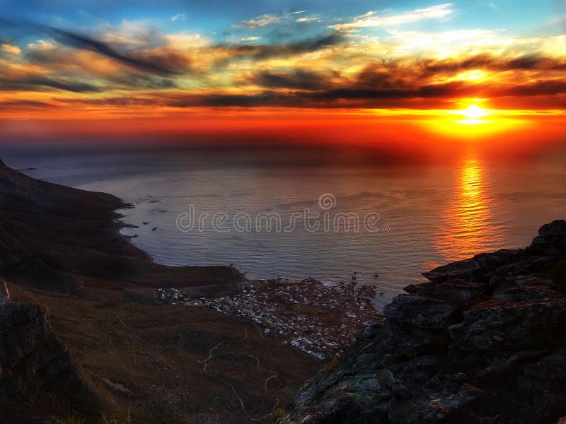 Sunset at the End of the World Stock Image - Image of south, sunset ...