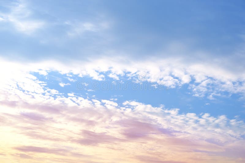 Sunset in Evening Beautiful Colorful Dramatic Sky with Cloud ...