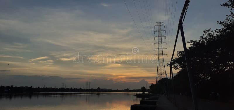 Sunset in the Evening Chill Stock Photo - Image of monday, evening ...