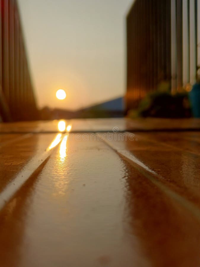 Sunset on the Evening Look from the Villa Terrace in Eye Frog Level ...