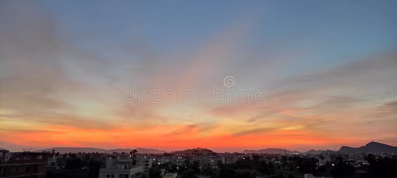 Sunset || Evening Scenes || Stock Photo - Image of sunset, nature ...