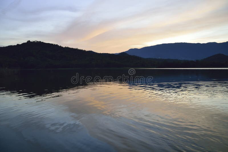 Sunset at evening stock image. Image of mountain, natural - 81239281