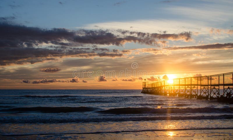 Sunset stock image. Image of blue, clouds, sunset, ocean - 43173813