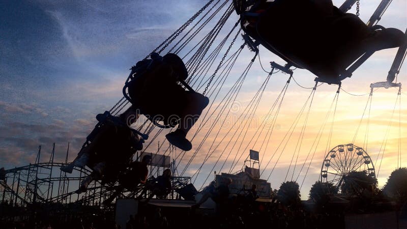 Sunset at the fair editorial stock photo. Image of carnival - 103080403