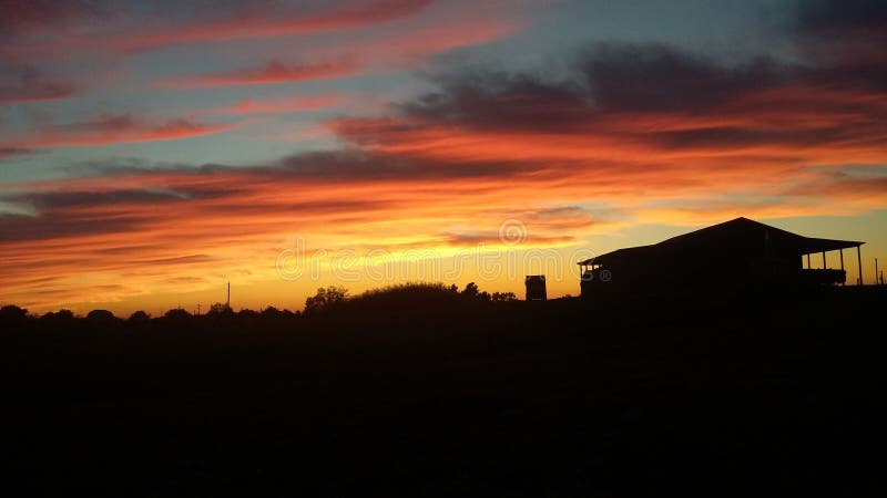 Sunset stock image. Image of farm, night, sunset, dreamsicle - 109851657