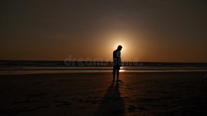Sunset stock photo. Image of sunset, silent, alone, feel - 114922714
