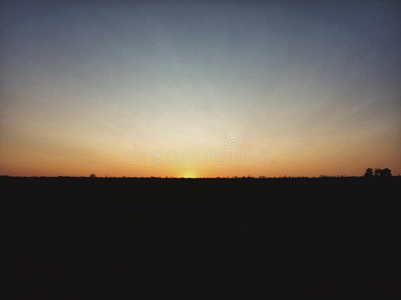 Sunset and Fields stock image. Image of light, bright - 25509271