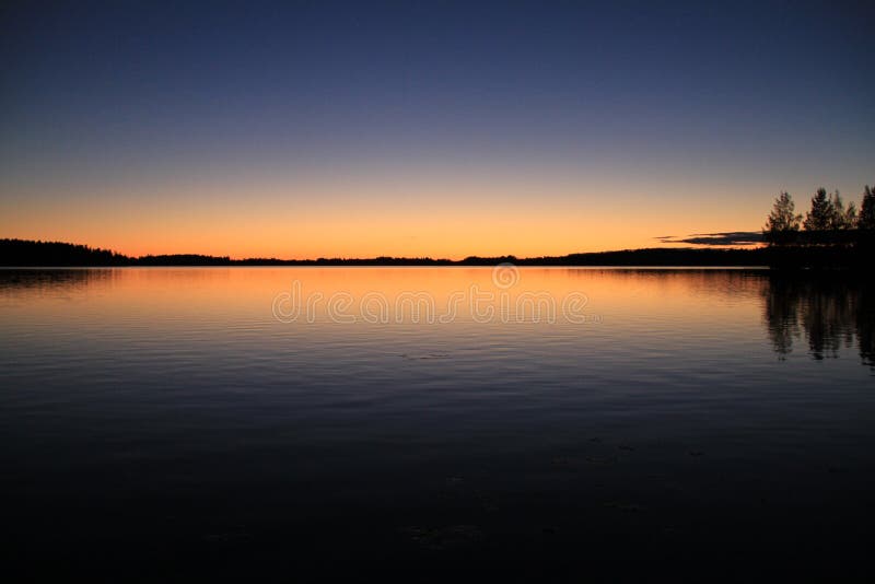 Sunset in Finland Near Turku Stock Image - Image of bright, trees: 21393991